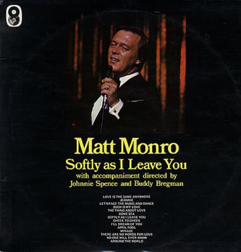 Matt Monro Softly As I Leave You UK vinyl LP album (LP record) (382740)