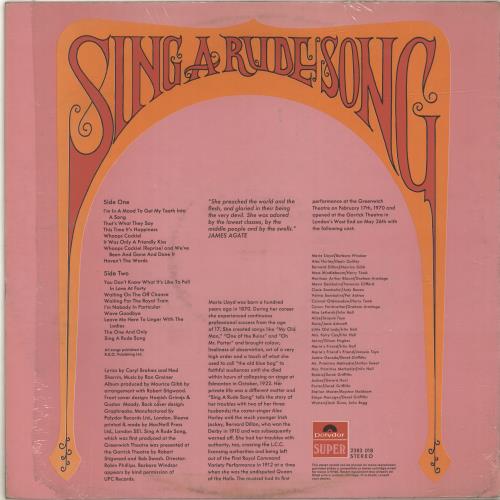 Maurice Gibb Sing A Rude Song UK vinyl LP album (LP record) (248267)
