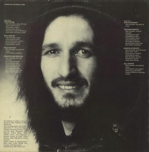 Max Handley Max + insert UK vinyl LP album (LP record) (799893)