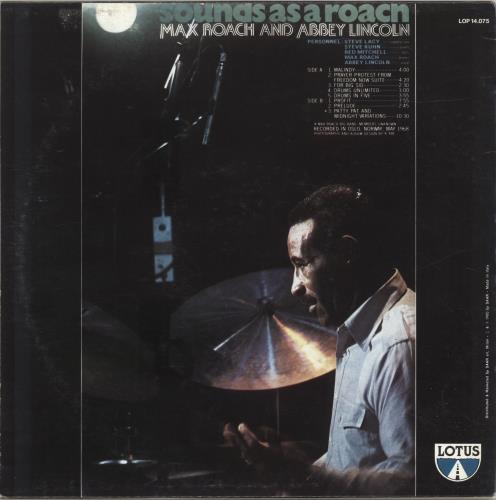Max Roach Sounds As A Roach Italian vinyl LP album (LP record) (693782)