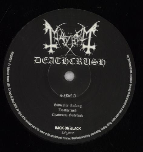 Mayhem Deathcrush UK 12" vinyl single (12 inch record / Maxi-single ...