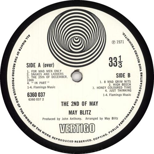 May Blitz The 2nd Of May UK vinyl LP album (LP record) (492608)