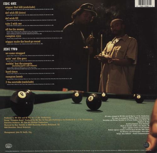 MC Eiht We Come Strapped US vinyl LP album (LP record) (711577)