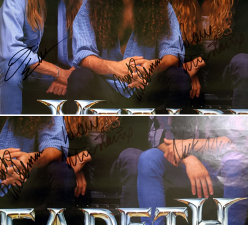 Megadeth Countdown To Extinction - Autographed US Promo poster (43621)