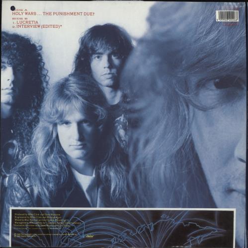 Megadeth Holy Wars - EX UK 12" vinyl single (12 inch record / Maxi ...
