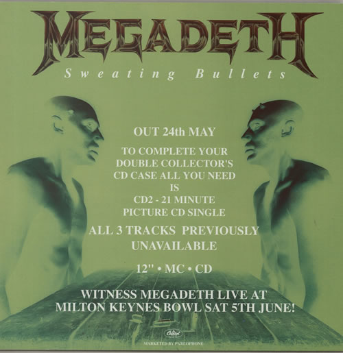 Megadeth Sweating Bullets - Display Flat UK display (635351)
