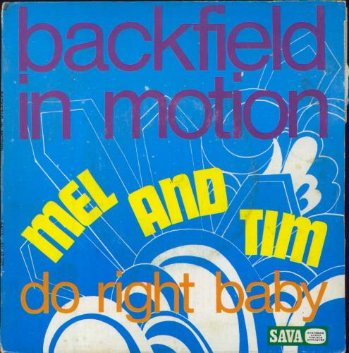 Mel And Tim Backfield In Motion French 7" vinyl single (7 inch record ...