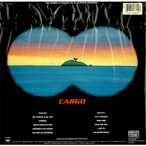 Men At Work Cargo US vinyl LP album (LP record) (419895)