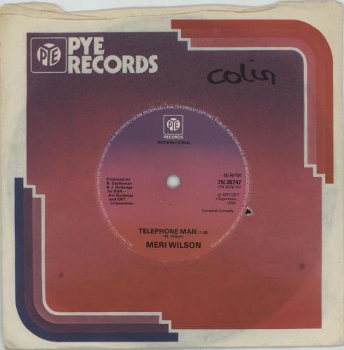 Meri Wilson Telephone Man UK 7" vinyl single (7 inch record / 45) (574975)