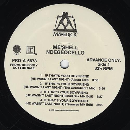Me'Shell Ndegeocello If That's Your Boyfriend US Promo 12" vinyl single ...