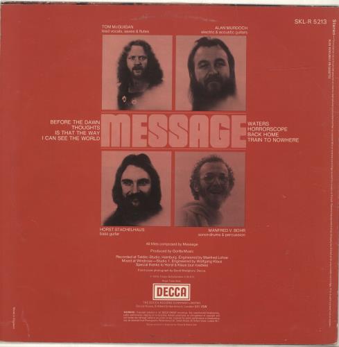 Message (German) Message UK vinyl LP album (LP record) (695764)