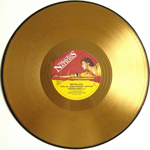 Metallica Creeping Death - Gold Vinyl UK 12" vinyl single (12 inch ...