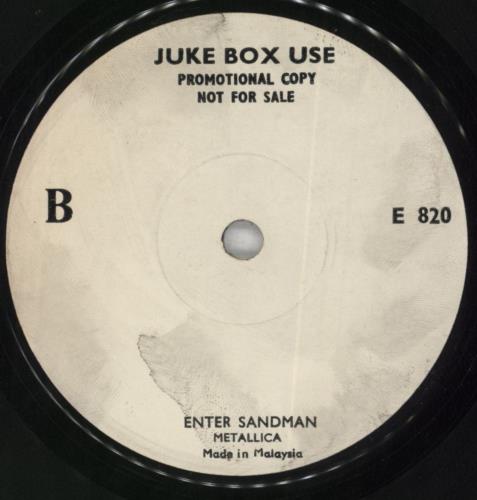 Metallica Enter Sandman Malaysia 7" vinyl single (7 inch record / 45 ...