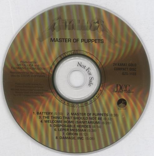 Metallica Master Of Puppets US Promo CD album (CDLP) (820021)