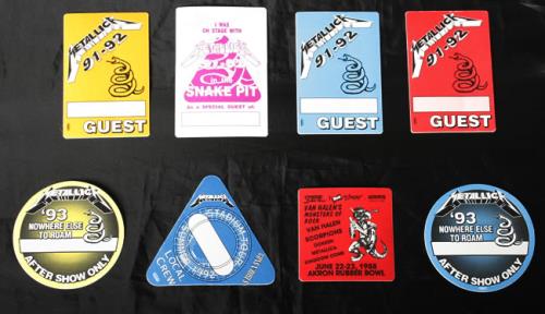 Metallica Tour Pass Pack US tour pass (461825) TOUR PASSES