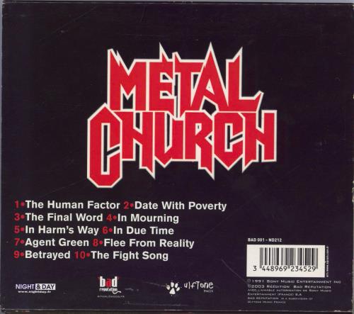 Metal Church The Human Factor French CD album (CDLP) (769006)