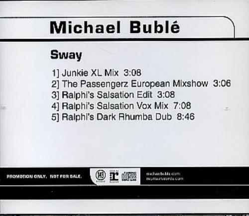 Michael Buble Sway US Promo CD single (CD5 / 5") (312859)