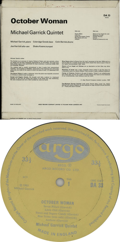 Michael Garrick October Woman - VG UK vinyl LP album (LP record) (640875)