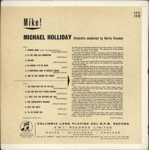 Michael Holliday Mike UK vinyl LP album (LP record) (731120)