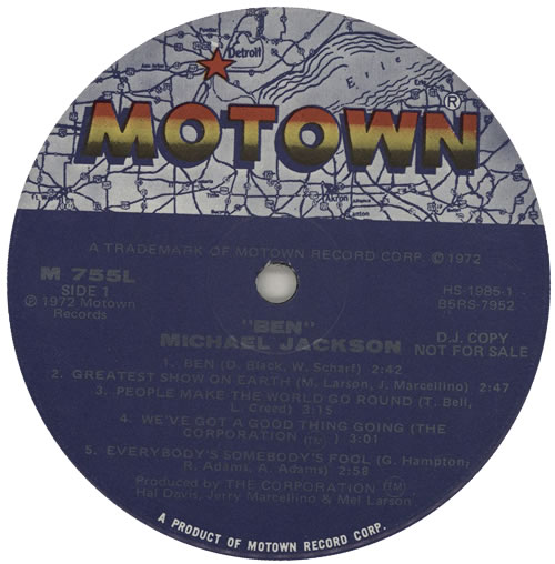 Michael Jackson Ben - Rat Sleeve - VG US Promo vinyl LP album (LP ...