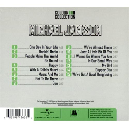 Michael Jackson Colour Collection UK CD album (CDLP) (415972)