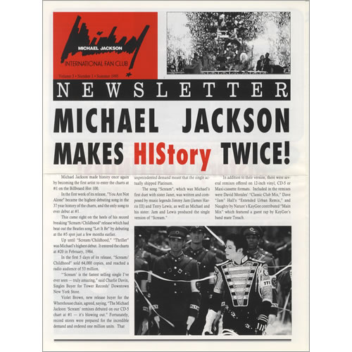 Michael Jackson International Fan Club Welcome Pack US memorabilia ...