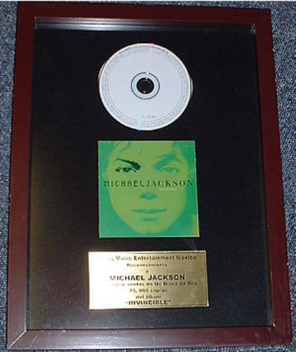 Michael Jackson Invincible Mexican Promo award disc (272551)