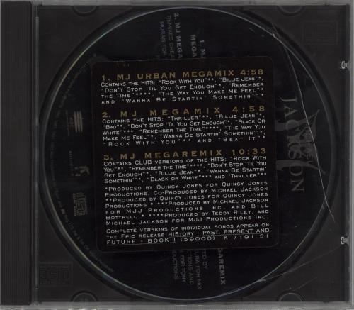 Michael Jackson MJ Megamixes US Promo CD single (CD5 / 5") (50871)