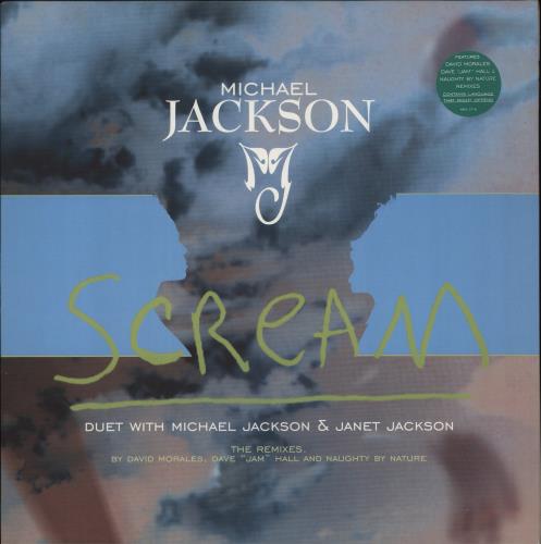 Michael Jackson Scream (The Remixes) - Blue Sleeve UK 12" vinyl single ...