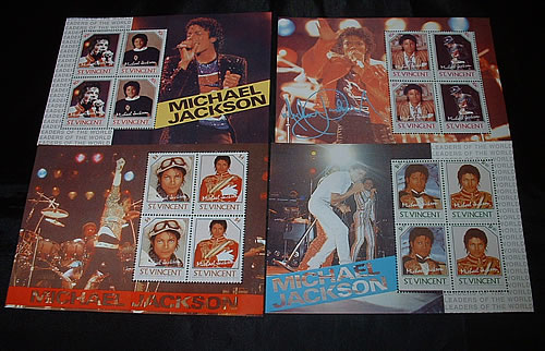 Michael Jackson Stamps - Set Of 4 Sheets Jamaican memorabilia (114504 ...