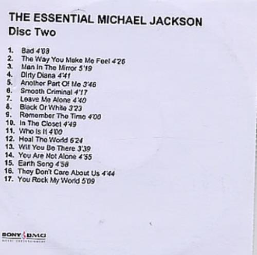 Michael Jackson The Essential Michael Jackson UK CD-R acetate (346412)
