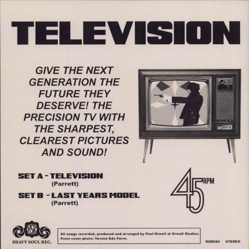Michael Parrett Television UK 7" vinyl single (7 inch record / 45) (768070)