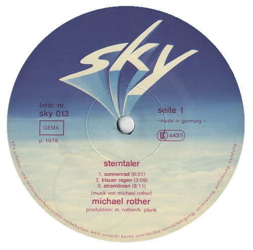 Michael Rother Sterntaler German vinyl LP album (LP record) (440181)