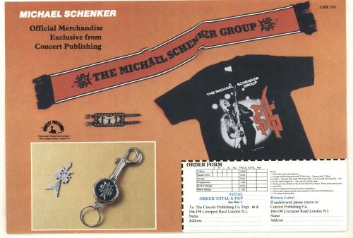 Michael Schenker Group Assault Attack + Merchandise Insert UK vinyl LP ...