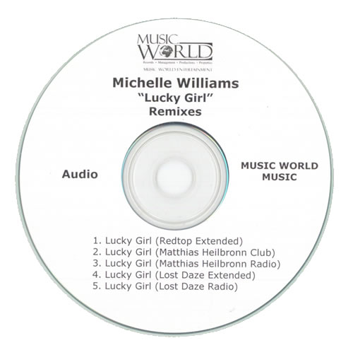 Michelle Williams Lucky Girl Remixes US Promo CD-R acetate (507159)