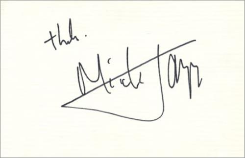 Mick Jagger Signed Card UK memorabilia (389950) SIGNED CARD