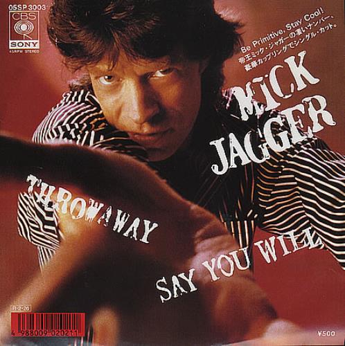 Mick Jagger Throwaway Japanese 7" vinyl single (7 inch record / 45 ...