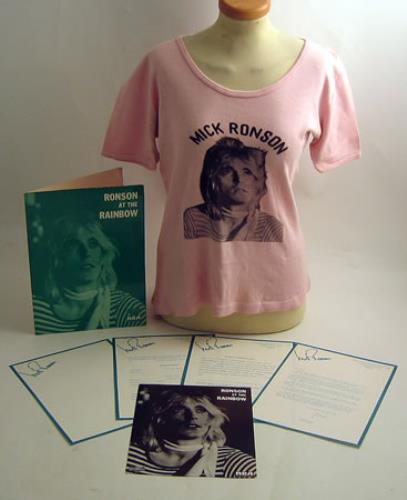 Mick Ronson Ronson At The Rainbow - Fan Club Pack & T-shirt UK ...