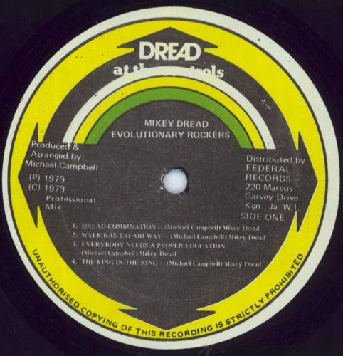 Mikey Dread Evolutionary Rockers Jamaican vinyl LP album (LP record ...