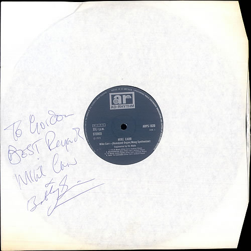 Mike Carr Mike Carr - Autographed UK vinyl LP album (LP record) (512214)