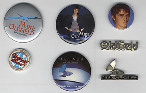 Mike Oldfield Collection Of Tour Badges UK Promo badge (317900) TOUR BADGES