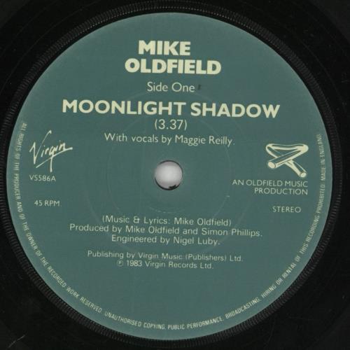 Mike Oldfield Moonlight Shadow + Picture Sleeve UK 7" vinyl single (7 ...