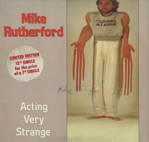 Mike Rutherford Acting Very Strange - Autographed UK 12" vinyl single ...
