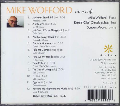 Mike Wofford Time Cafe US CD album (CDLP) (768687)
