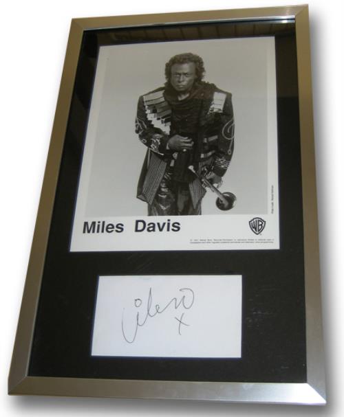 Miles Davis Framed And Mounted Autograph US memorabilia (392290 ...