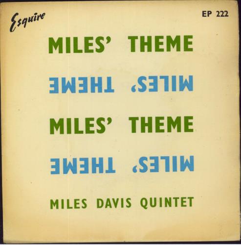 Miles Davis Miles' Theme UK 7" vinyl single (7 inch record / 45) (802513)