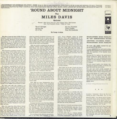 Miles Davis 'Round About Midnight US vinyl LP album (LP record) (804943)