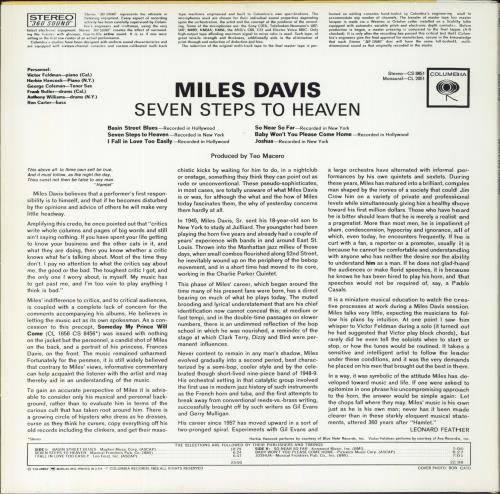 Miles Davis Seven Steps To Heaven US vinyl LP album (LP record) (799005)