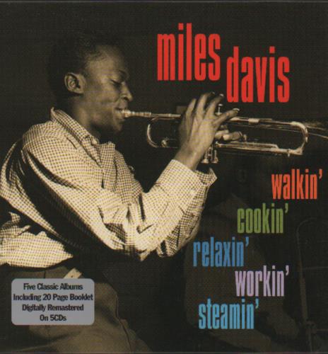 Miles Davis Walkin', Cookin', Relaxin', Workin', Steamin' UK 5-CD album ...