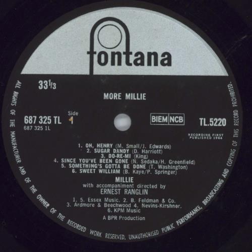 Millie Small More Millie UK vinyl LP album (LP record) (697213)